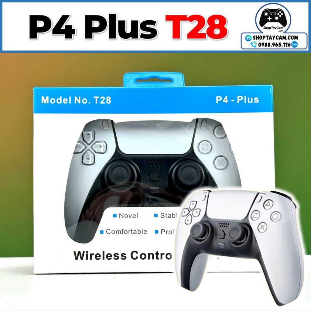 Tay Cầm PS5 REP 1 1 - P4 Plus T28 Chất Lượng Cao Bền Đẹp + Kèm Cáp USB ...