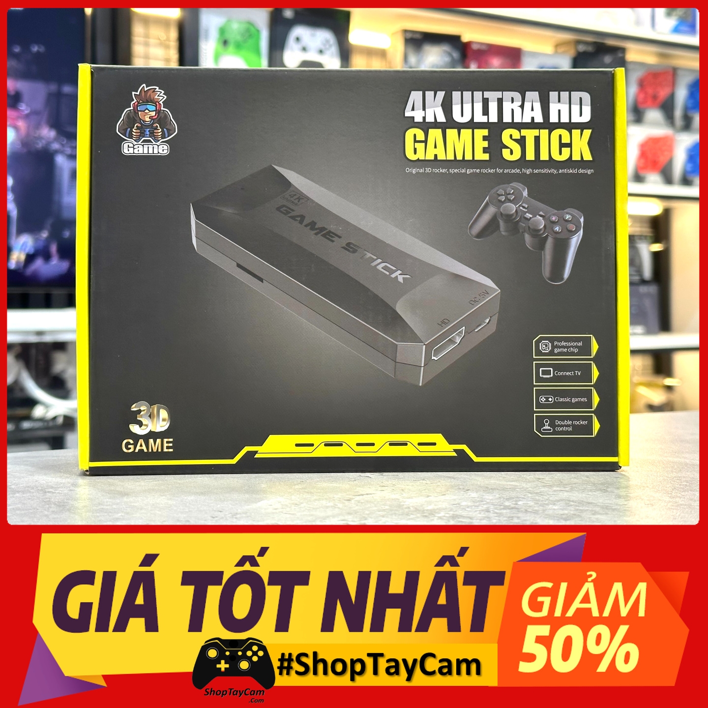 Máy Chơi Game PS5 PS4 Nintendo Switch Xbox, Máy Chơi Game Cầm Tay Giá Rẻ Stick 4K Sub Chính Hãng