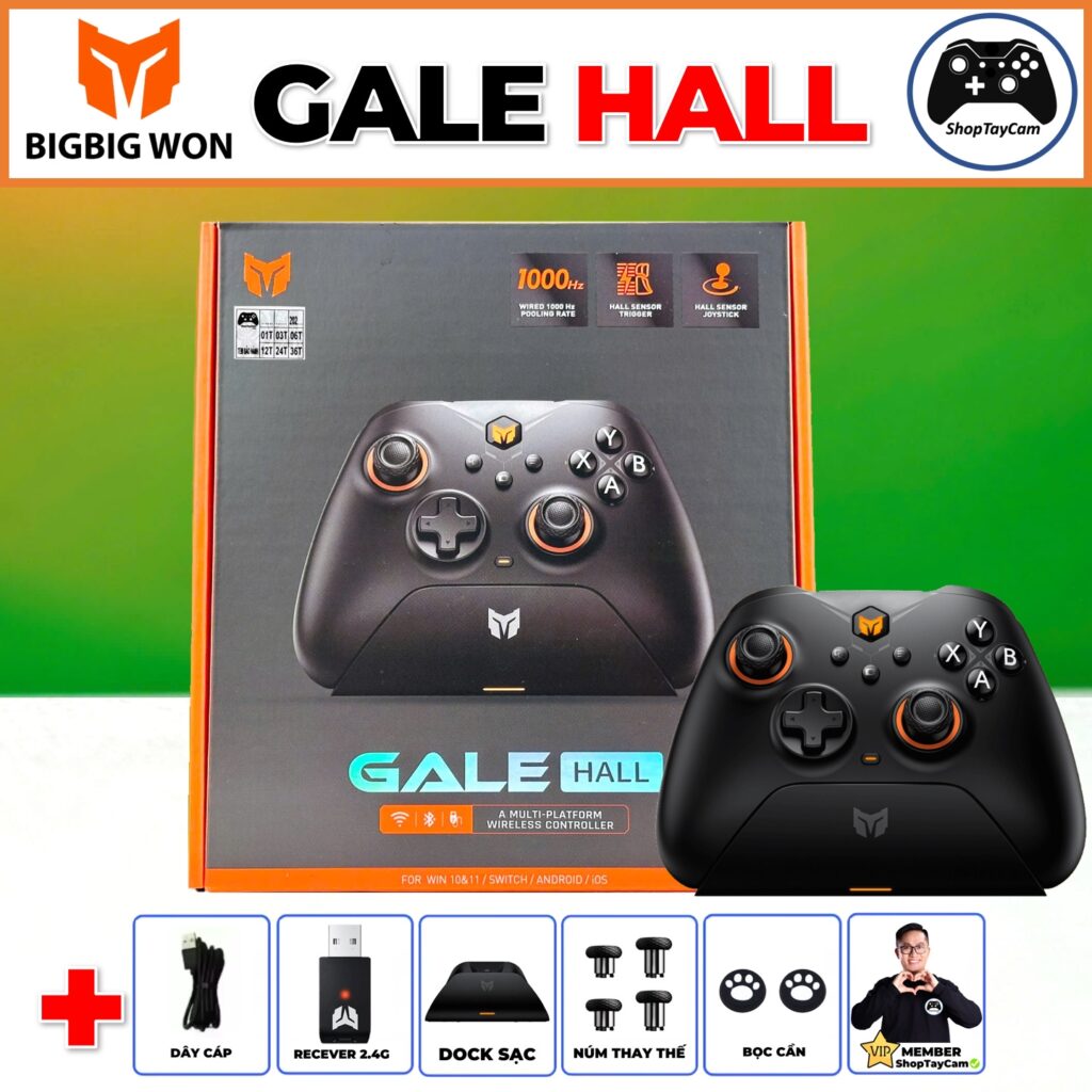 Tay Cầm BIGBIG WON Gale Hall Không Dây 2.4G Chơi Game FC Online / PC ...