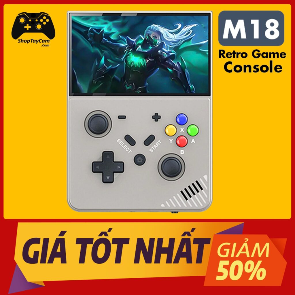 Máy Chơi Game Cầm Tay M18 R43 PRO – Máy Chơi Game PSP PS1 RETRO Bản 64GB Với 20.000 Game PSP PS1 ...