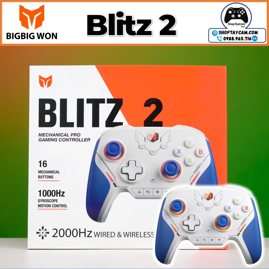 Tay Cầm BIGBIG WON BLITZ 2 Pro Không Dây 2.4G, 2000HZ, Chơi Game FC ...